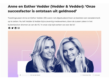 Anne Vedder | Kim van der Meulen | freelance journalist & eindredacteur